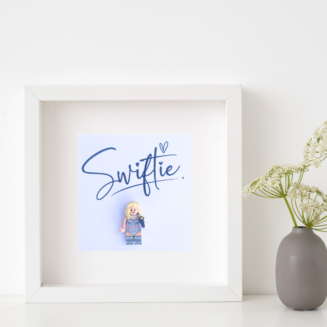 Taylor Swift (swiftie) Minifigure frame – Mrs Crazy Creations