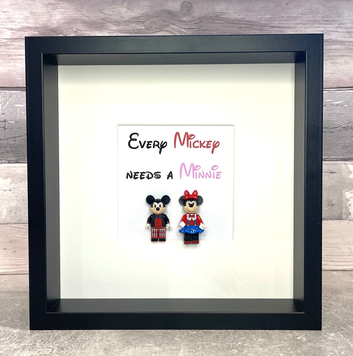 Minnie & Mickey LEGO® Minifigure Frame – Mrs Crazy Creations