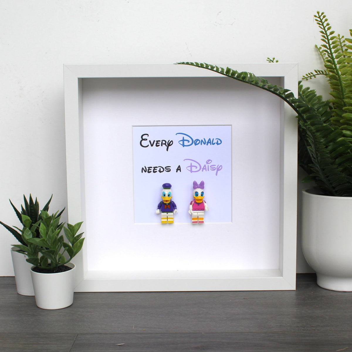 Donald & Daisy LEGO® Minifigure Frame – Mrs Crazy Creations