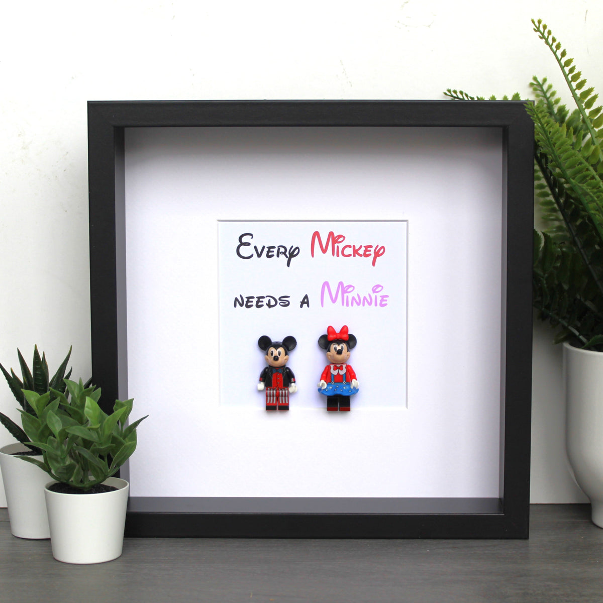 Minnie & Mickey LEGO® Minifigure Frame – Mrs Crazy Creations