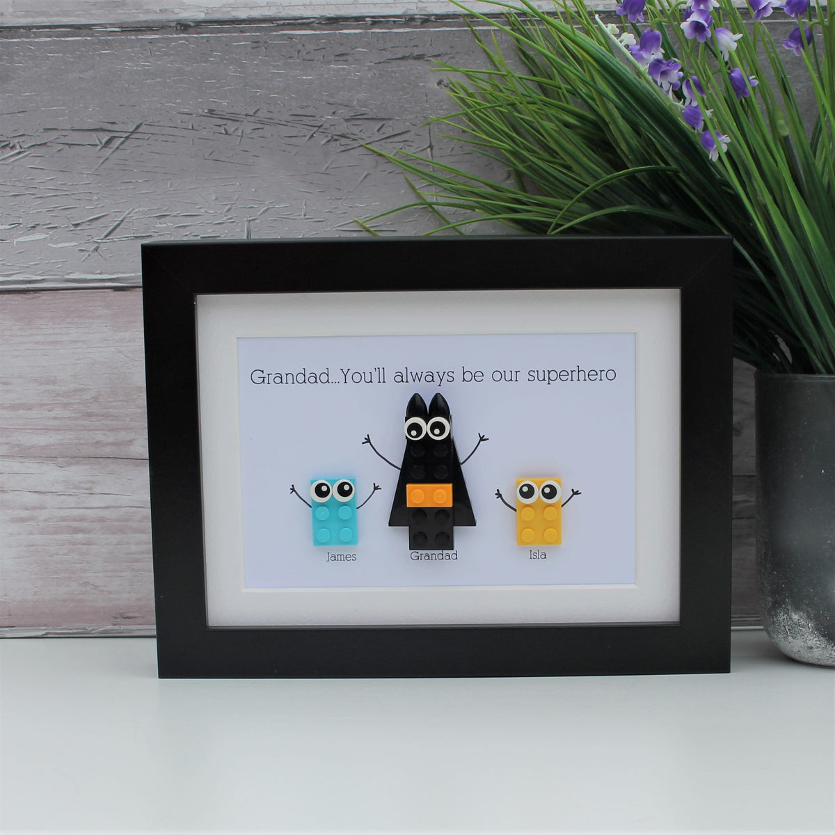 Personalised Batman LEGO® Plate frame – Mrs Crazy Creations