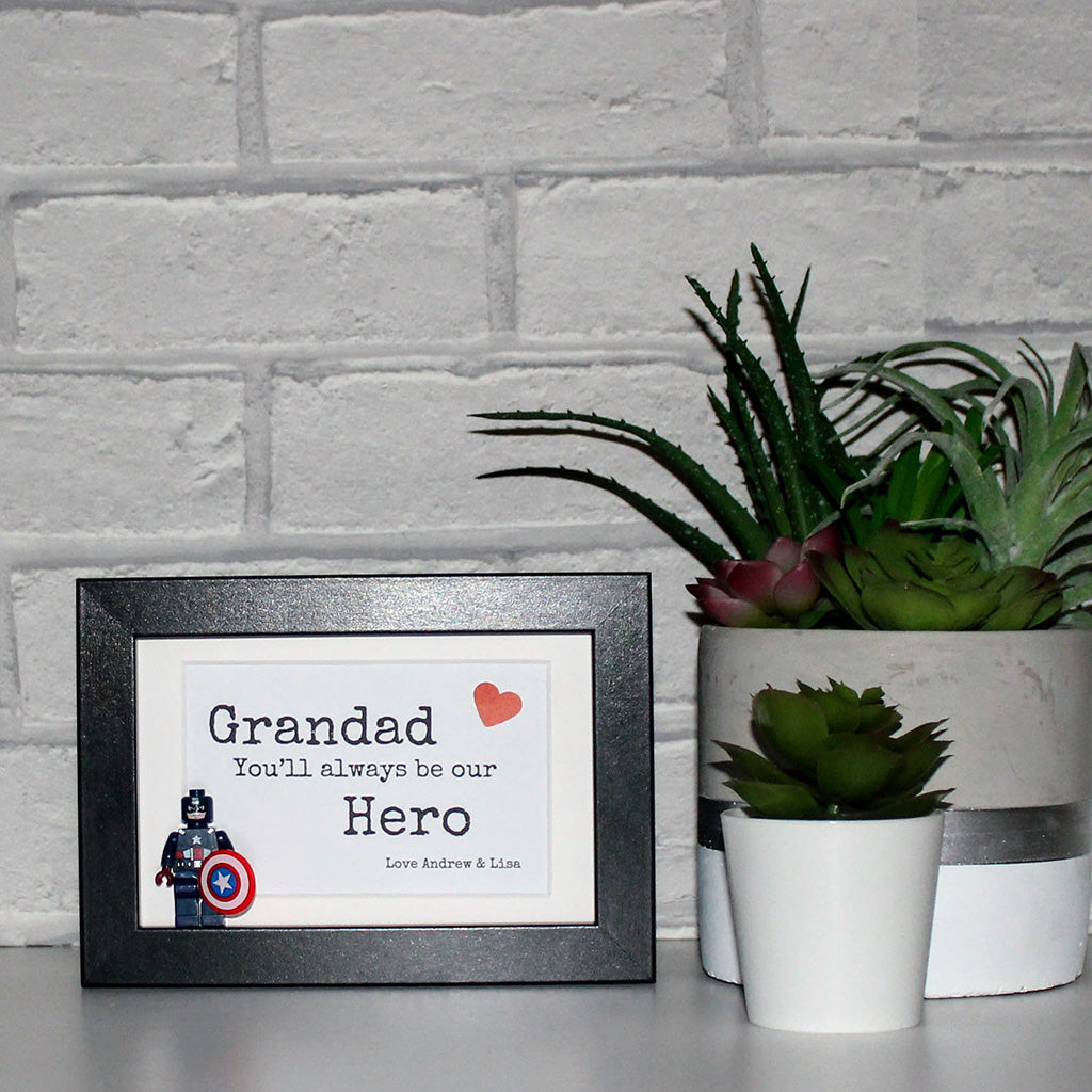 Daddy you'll always be my hero LEGO® Frame – Mrs Crazy Creations
