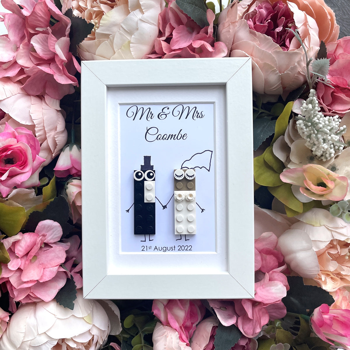 Personalised LEGO® Wedding Frame – Mrs Crazy Creations